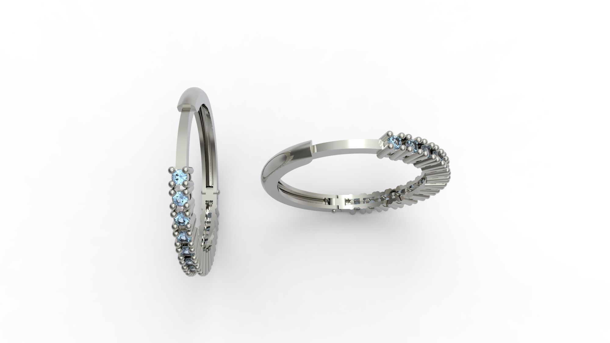 round jewelry earrings ring 3D model 3D printable | CGTrader
