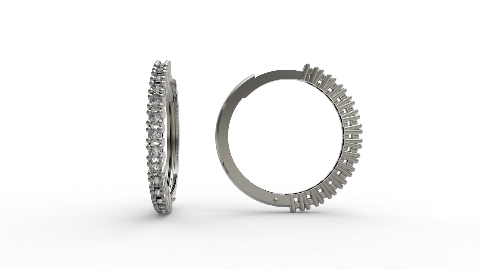 round jewelry earrings ring 3D model 3D printable | CGTrader
