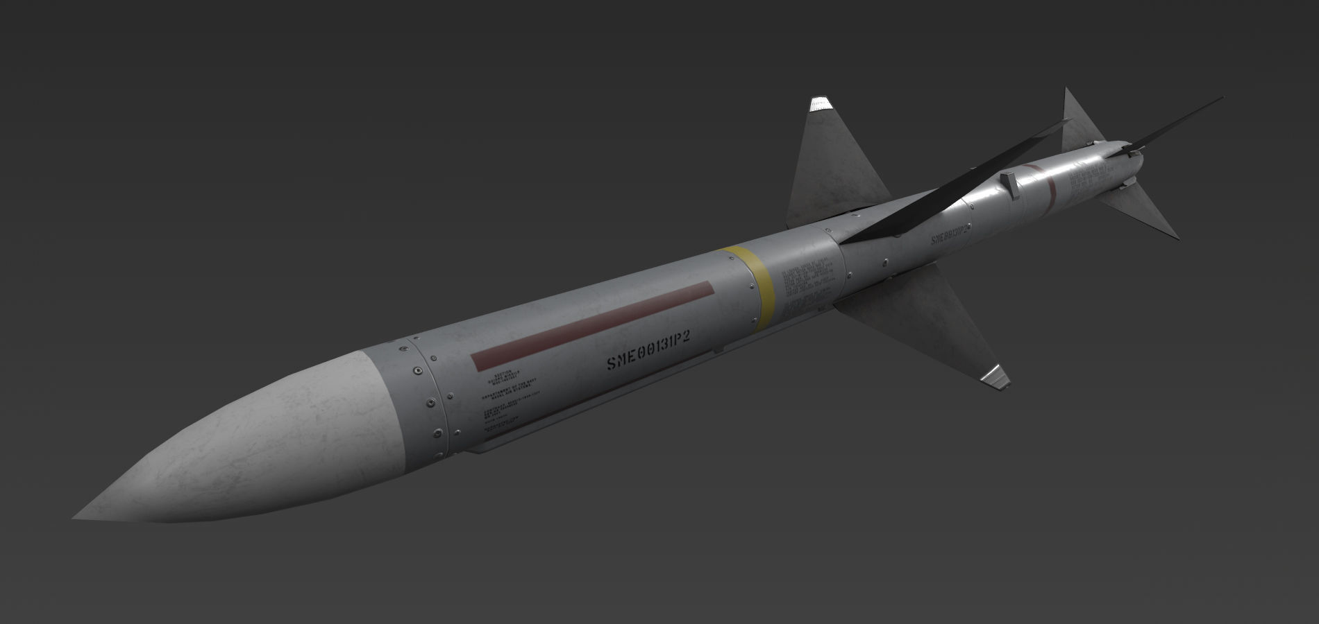 3D model AIM 7 missile VR / AR / low-poly | CGTrader