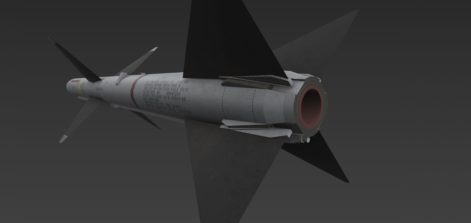 3D model AIM 7 missile VR / AR / low-poly | CGTrader