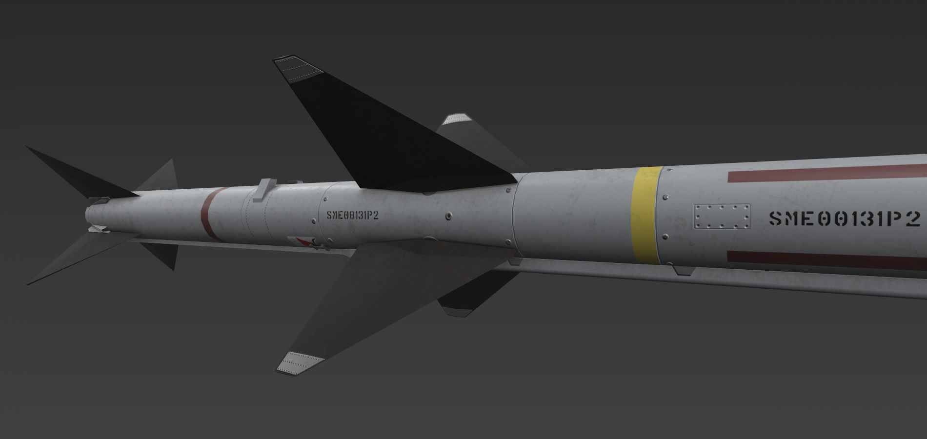 3D model AIM 7 missile VR / AR / low-poly | CGTrader