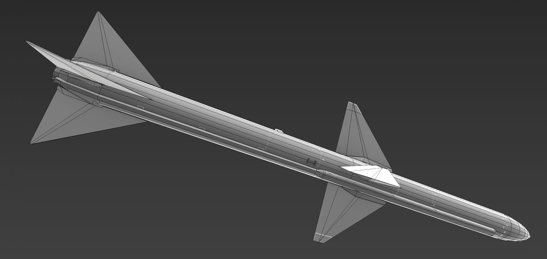 3D model AIM 7 missile VR / AR / low-poly | CGTrader