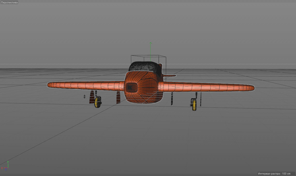 Aircraft orange airplane 3D model animated | CGTrader