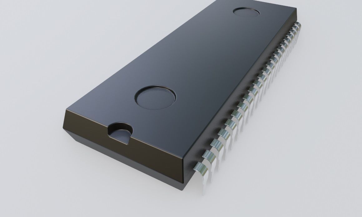 3D model computer electrical chip VR / AR / low-poly | CGTrader