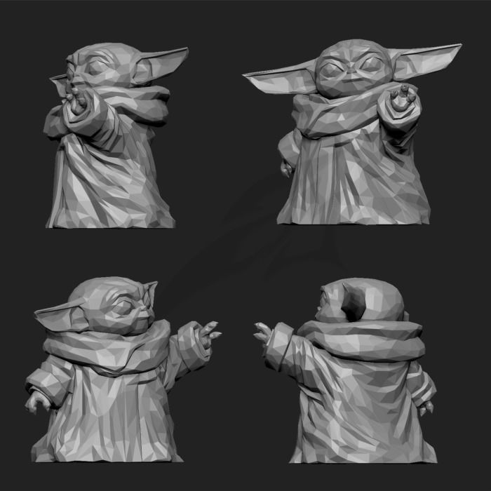 Low Poly Baby Force 3D model 3D printable | CGTrader