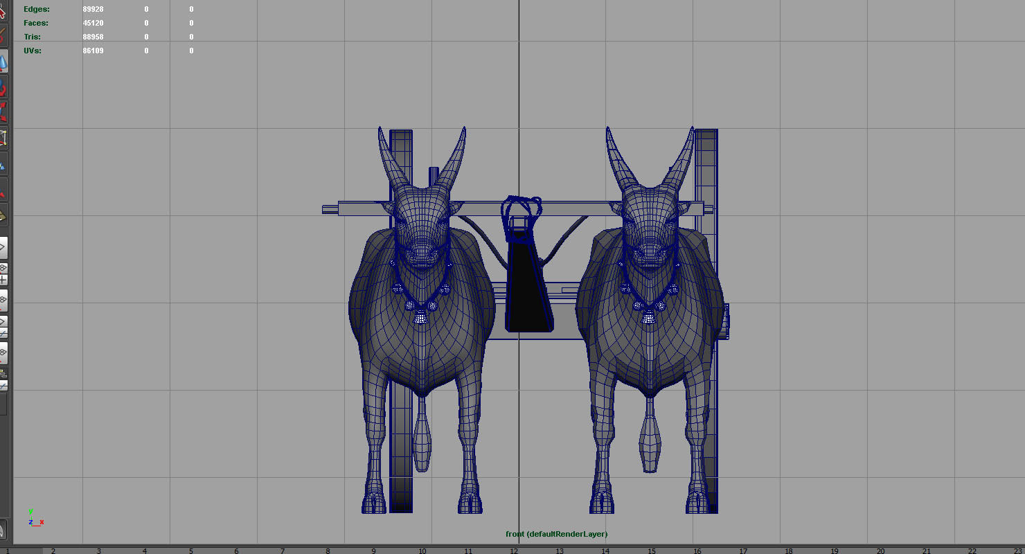 Bullock cart 3d model 3D model | CGTrader