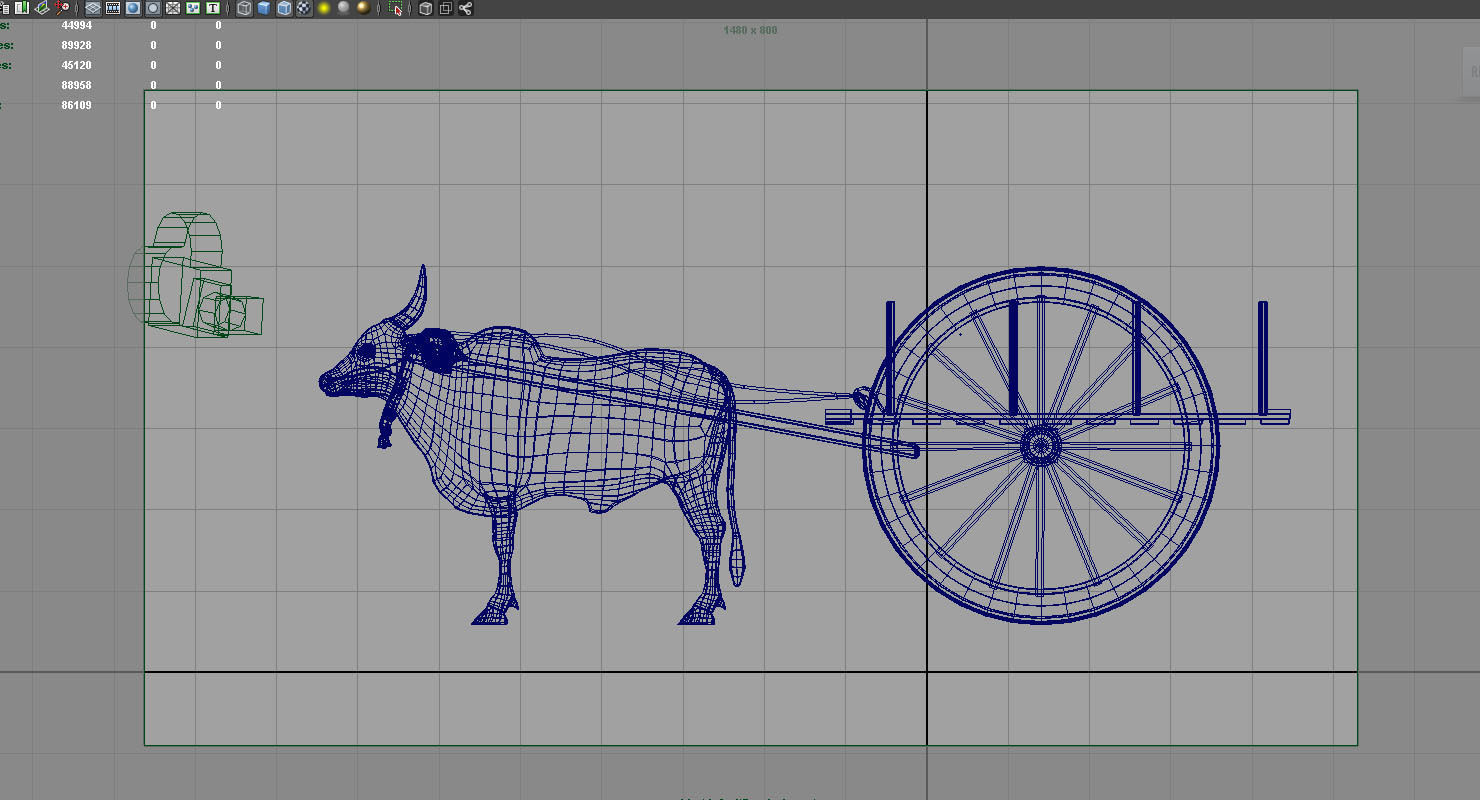 Bullock cart 3d model 3D model | CGTrader