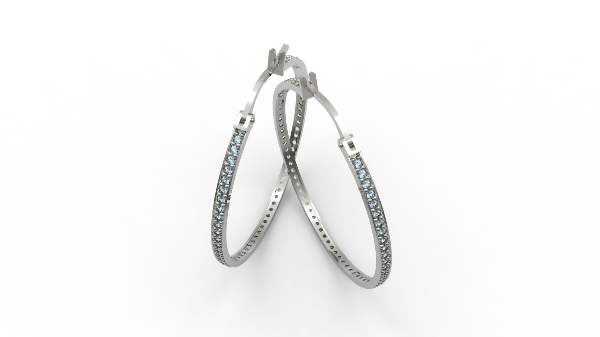 round jewelry earrings ring 3D model 3D printable | CGTrader