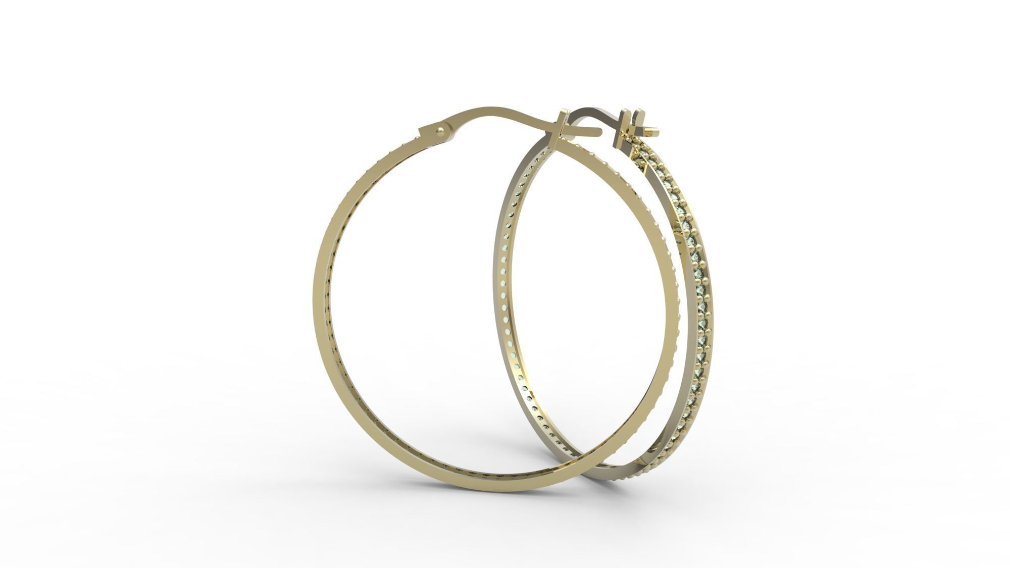 round jewelry earrings ring 3D model 3D printable | CGTrader