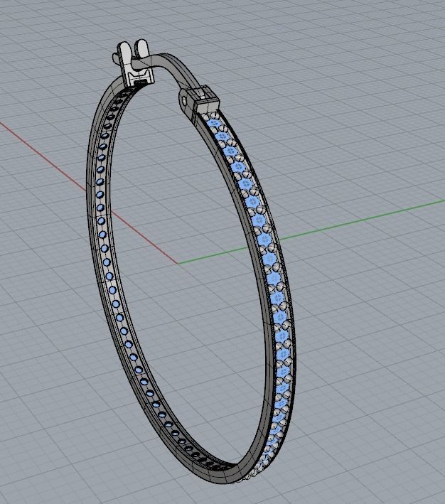 round jewelry earrings ring 3D model 3D printable | CGTrader