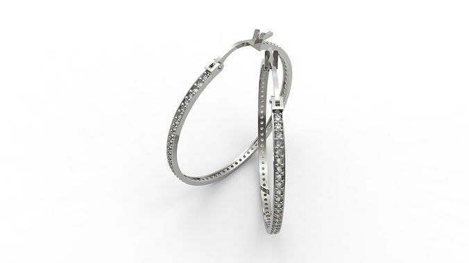 round jewelry earrings ring 3D model 3D printable | CGTrader