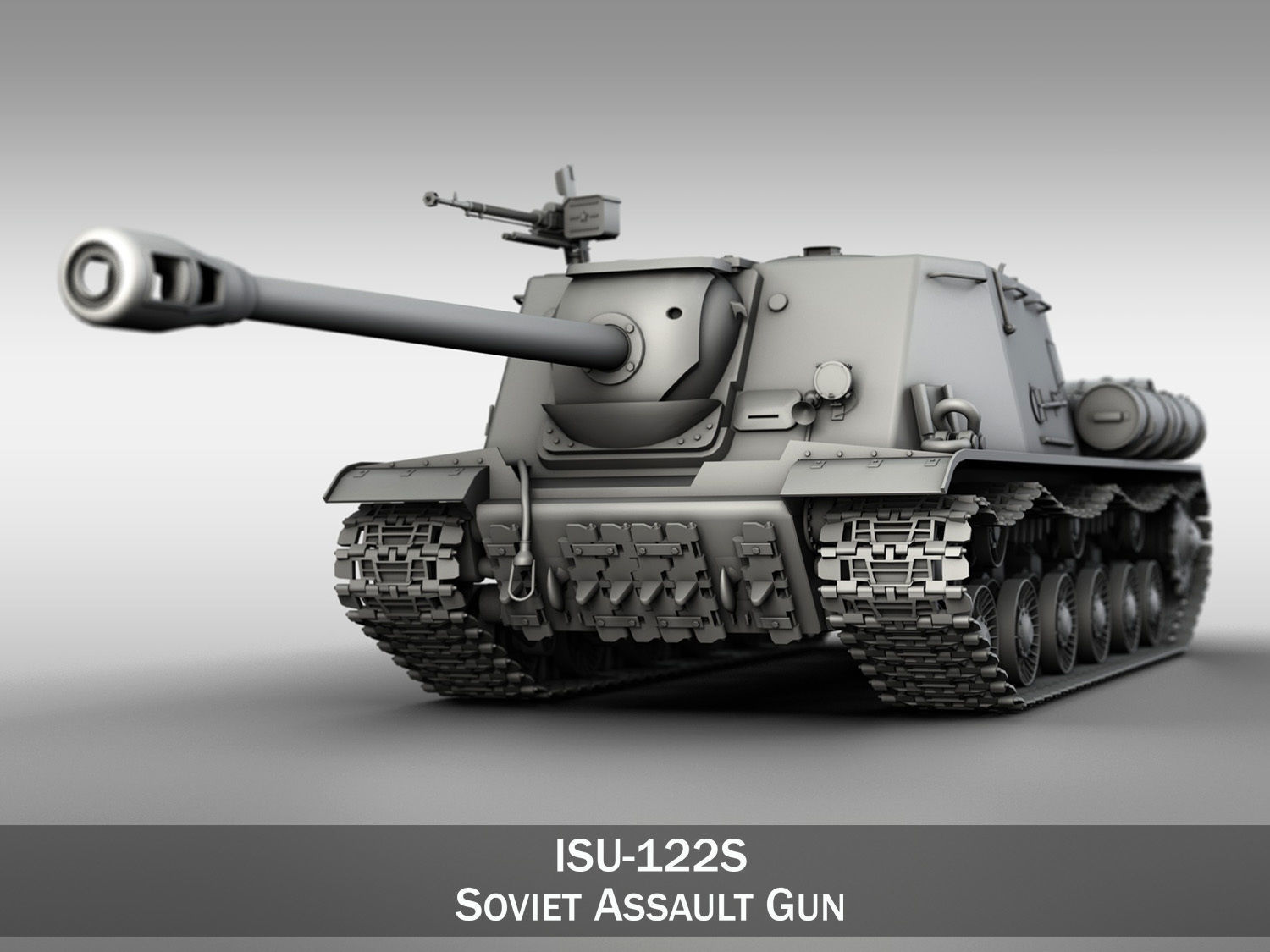 ISU-122S - Soviet Assault Gun 3D model | CGTrader