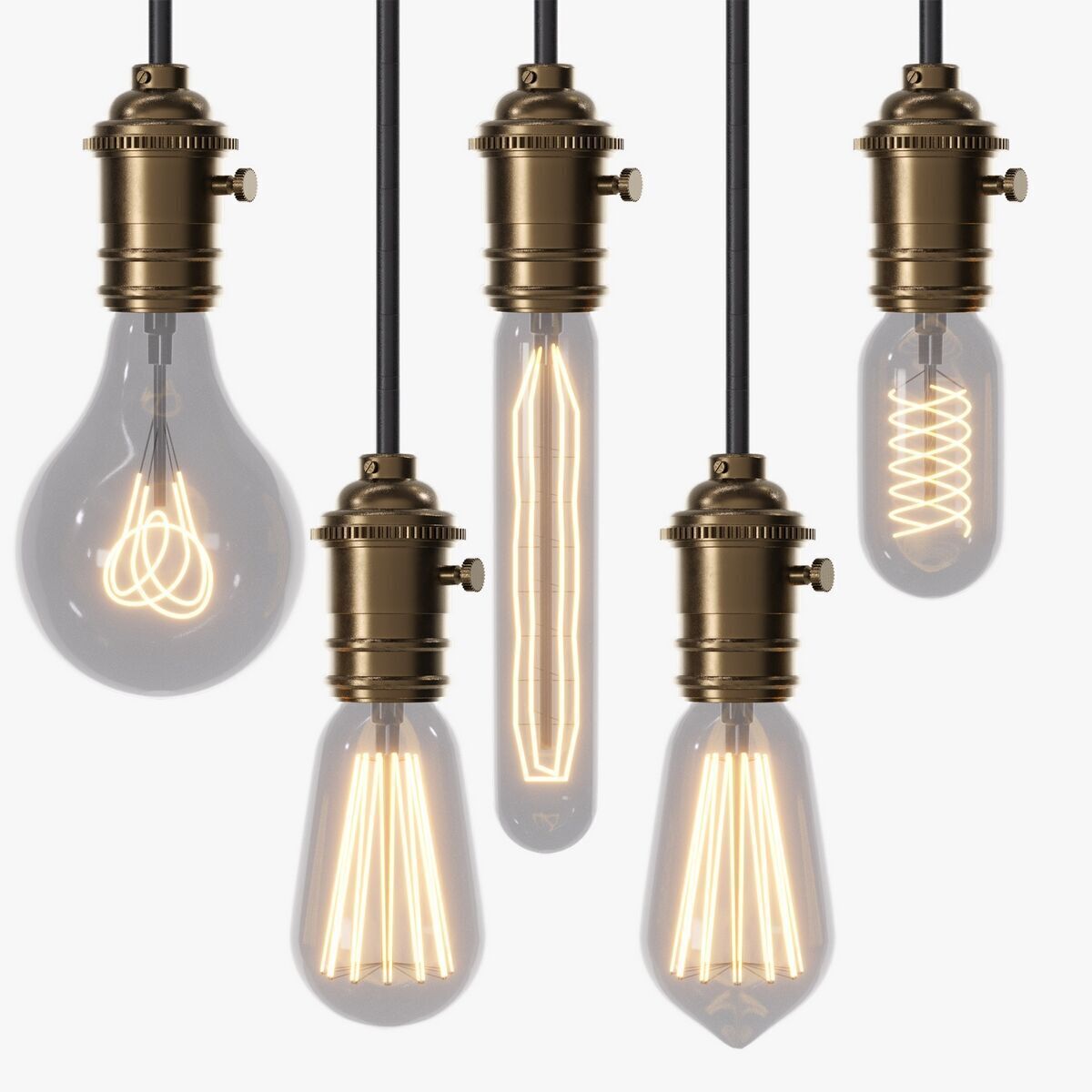 edison light bulbs 3D model | CGTrader