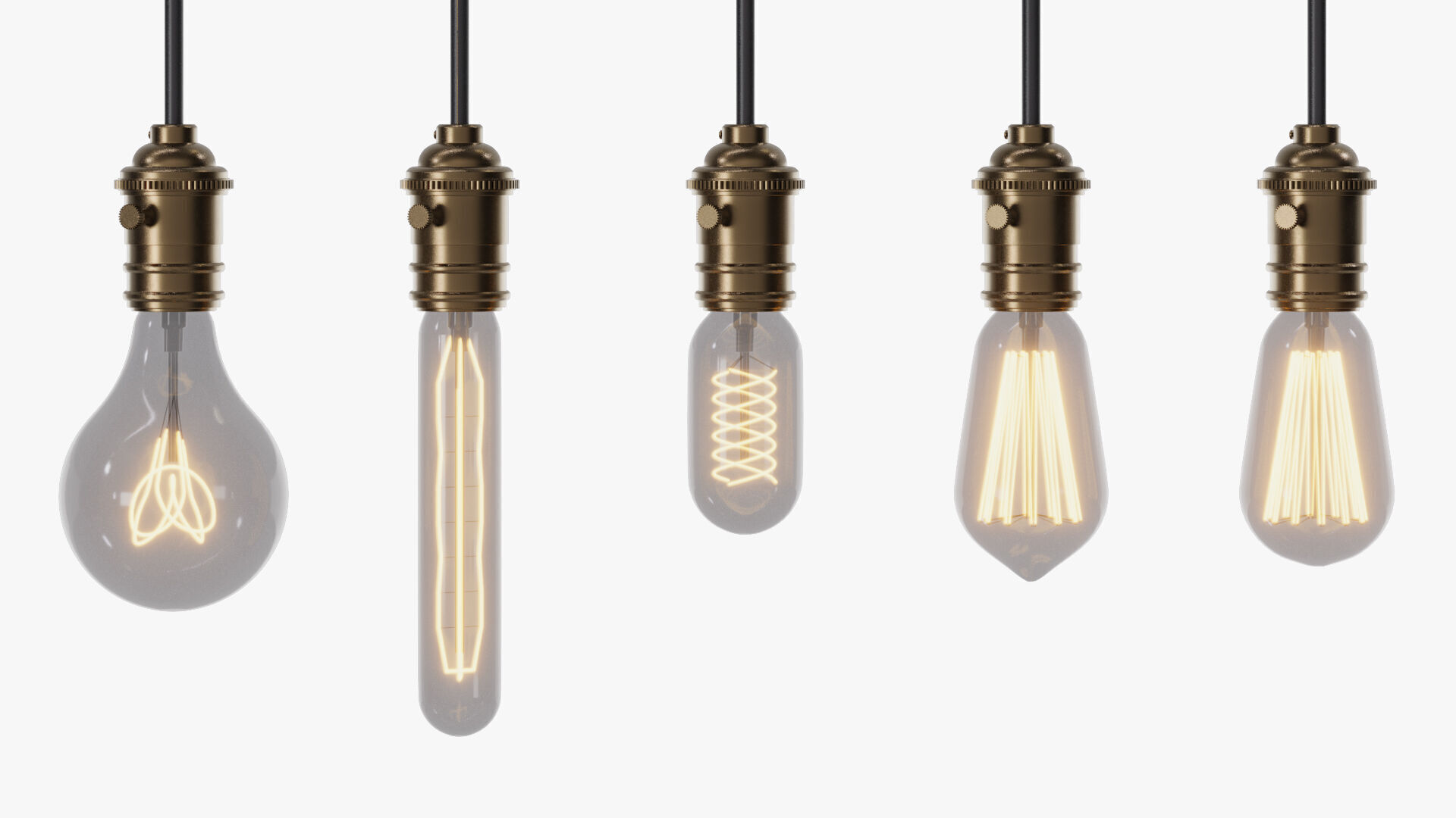 edison light bulbs 3D model | CGTrader