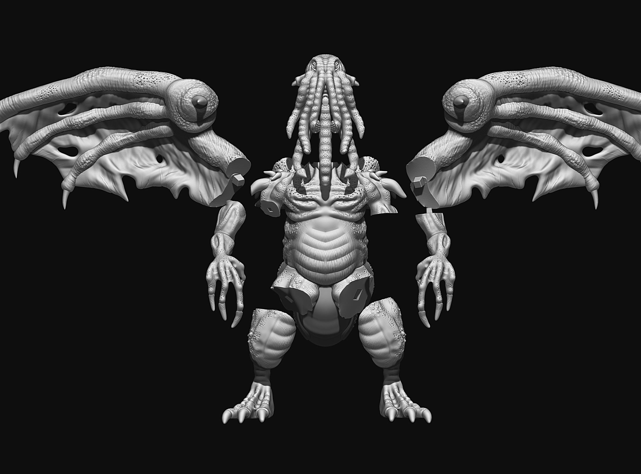 CHUTHULU cthulhu creature 3D model 3D printable | CGTrader