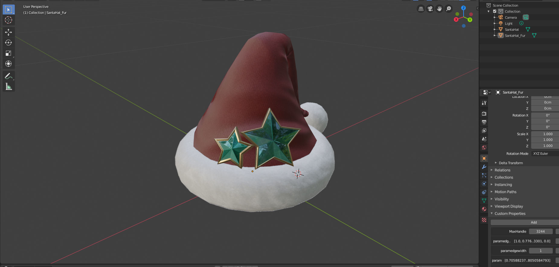 Santa Hat - Game Ready free VR / AR / low-poly 3D model | CGTrader