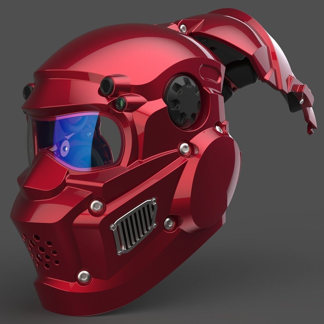 CAD-friendly Helmet model H1V1 3D model 3D printable | CGTrader
