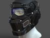 CAD-friendly models kit Helmet H1V1 and male head M1P1D0V1head 3D model ...