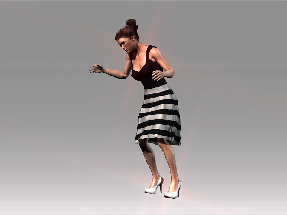 Female bad health motions for iclone 3D model animated | CGTrader