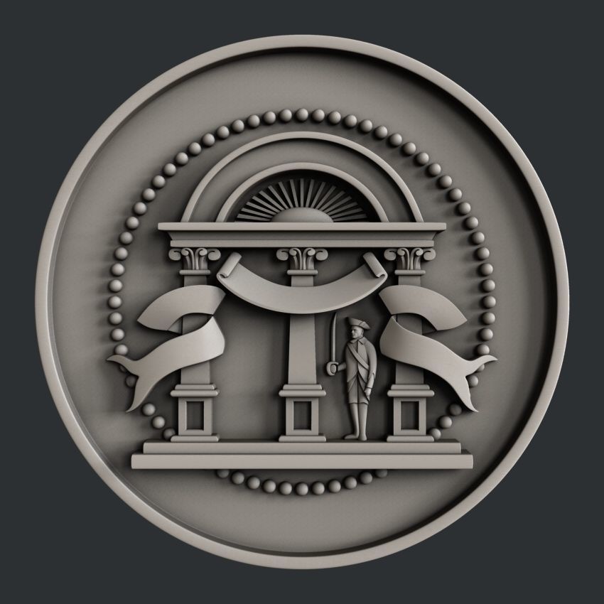 3d STL models for CNC router seal Georgia 3D model | CGTrader