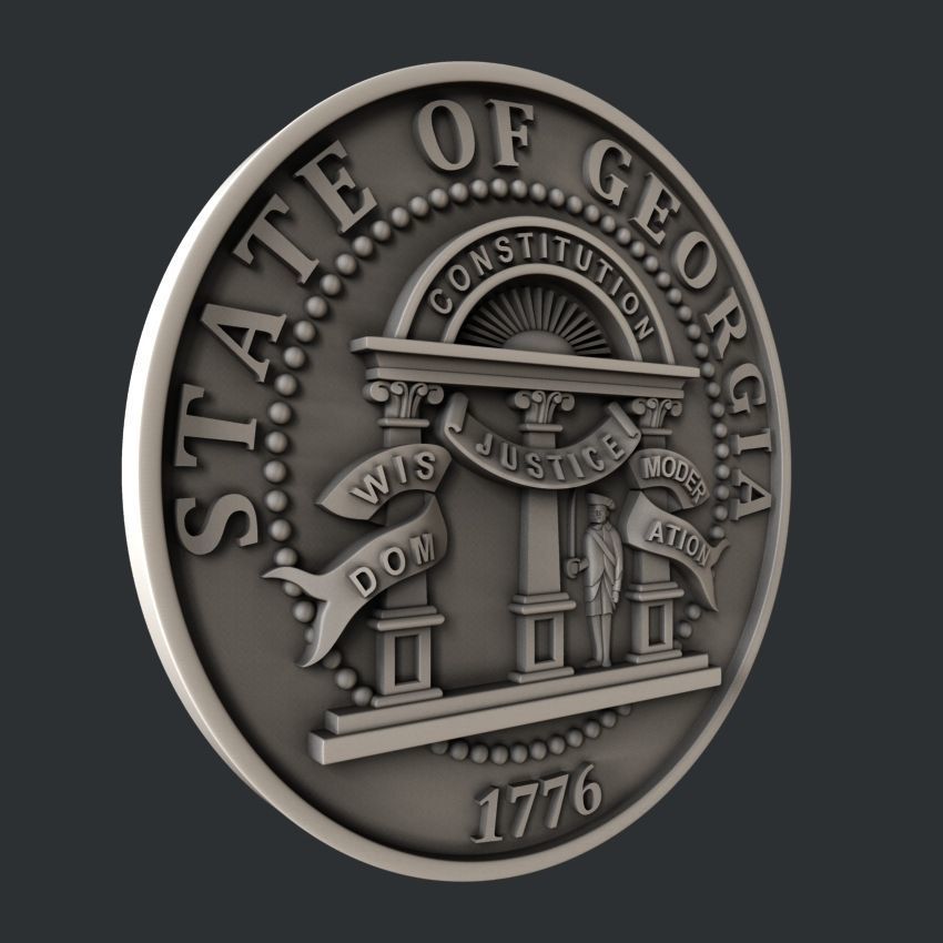 3d STL models for CNC router seal Georgia 3D model | CGTrader