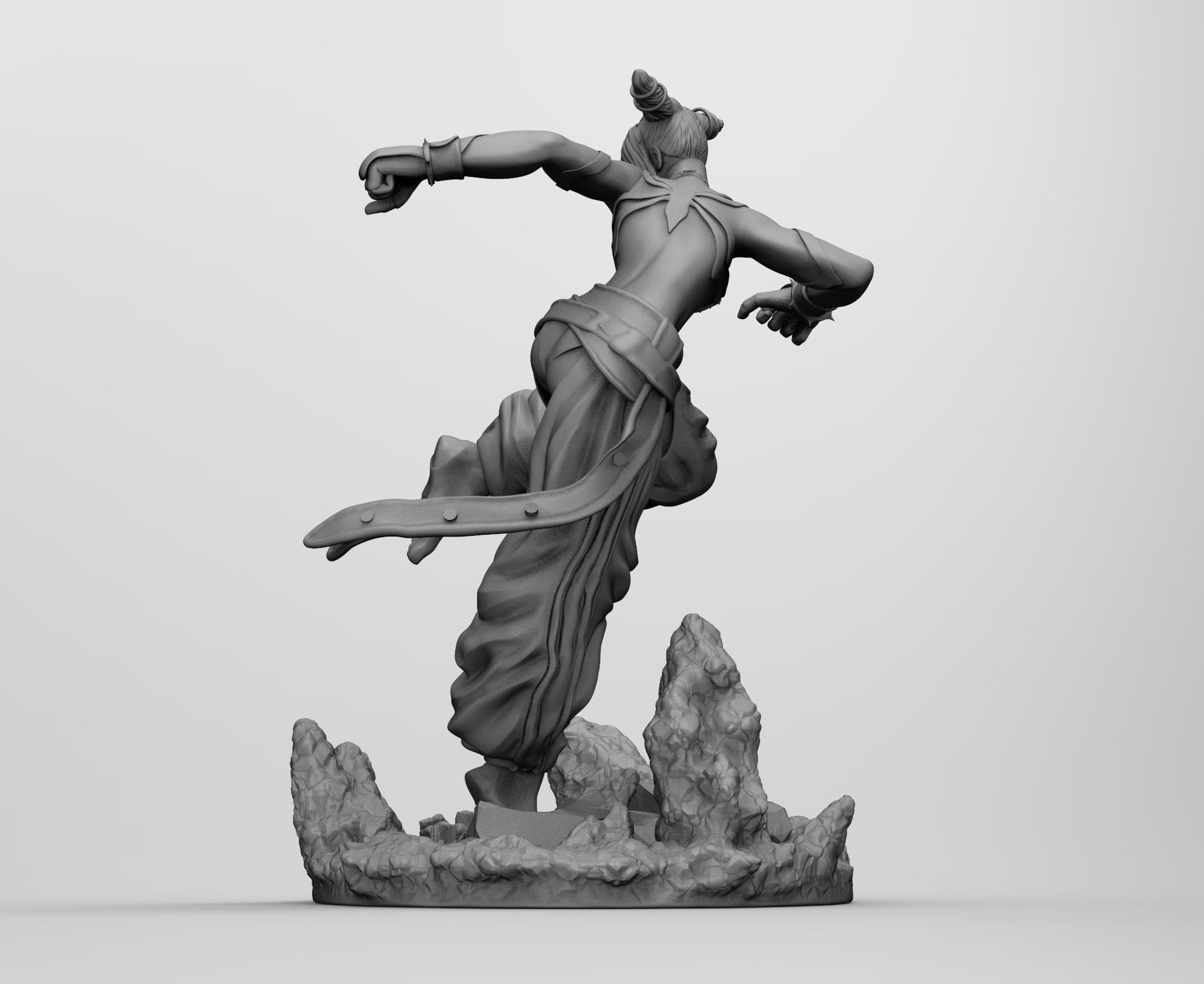 Street Fighter Juri 3D Print Stl Model Diorama 3D print model 3D model ...