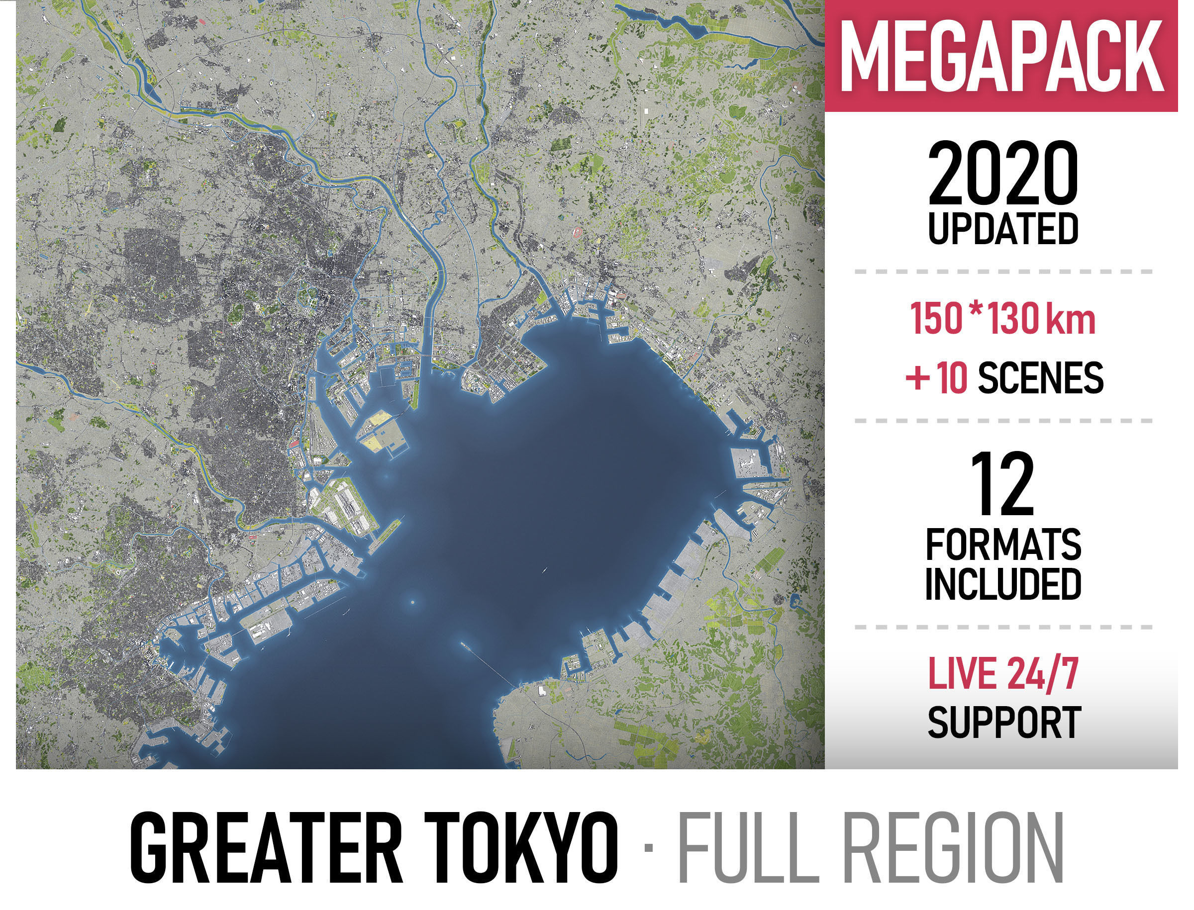 3D Model Collection Greater Tokyo VR / AR / low-poly | CGTrader