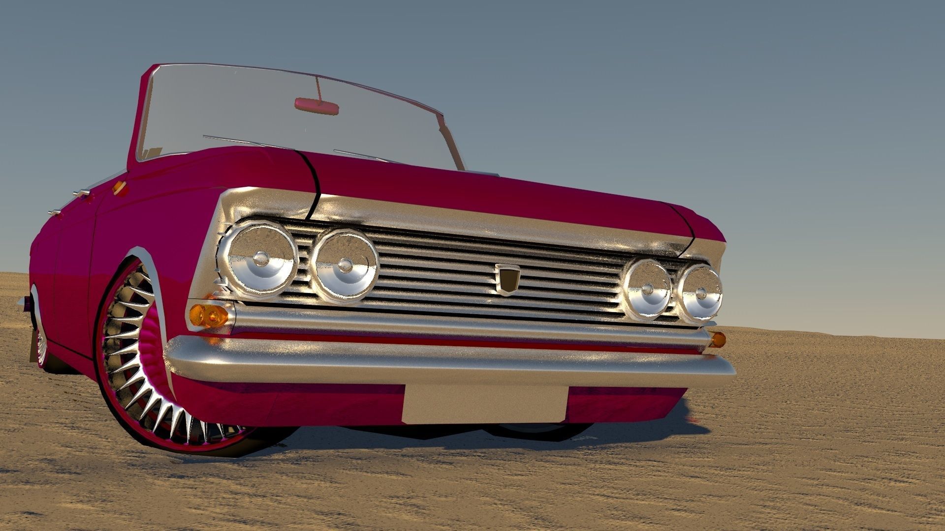 Soviet russian lowrider 3D model | CGTrader