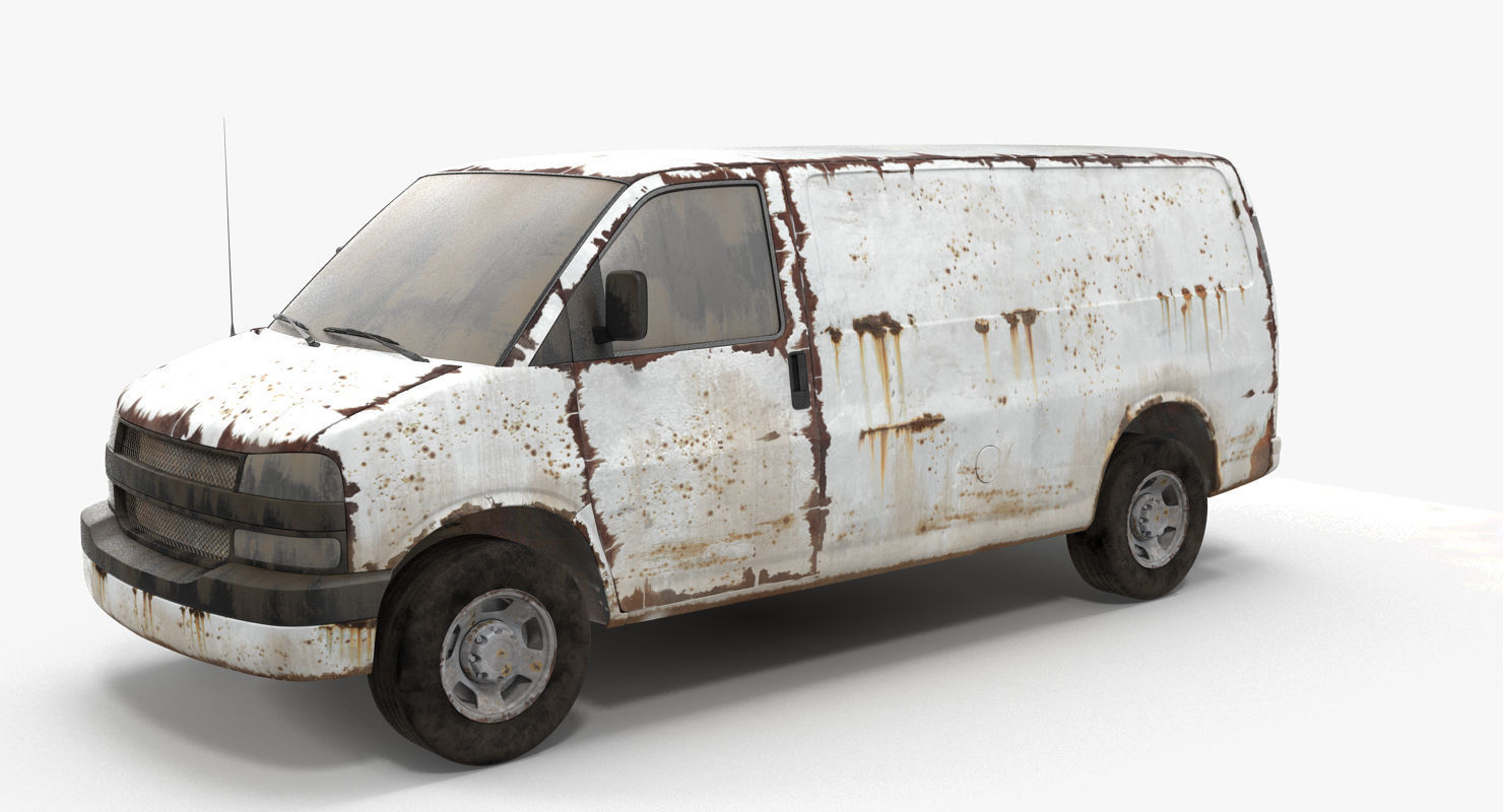 Rusty van 3D model | CGTrader