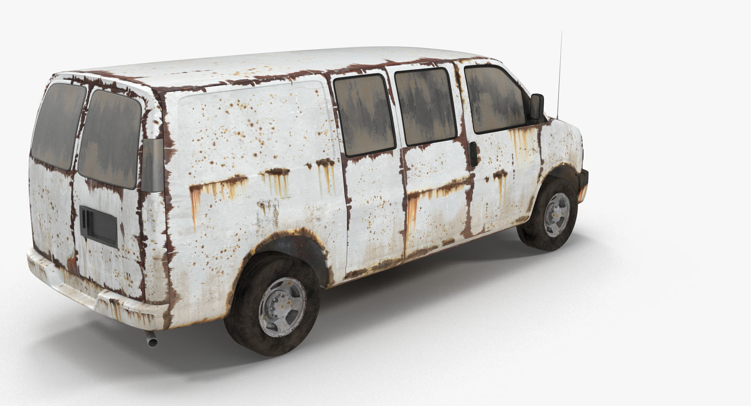 Rusty van 3D model | CGTrader