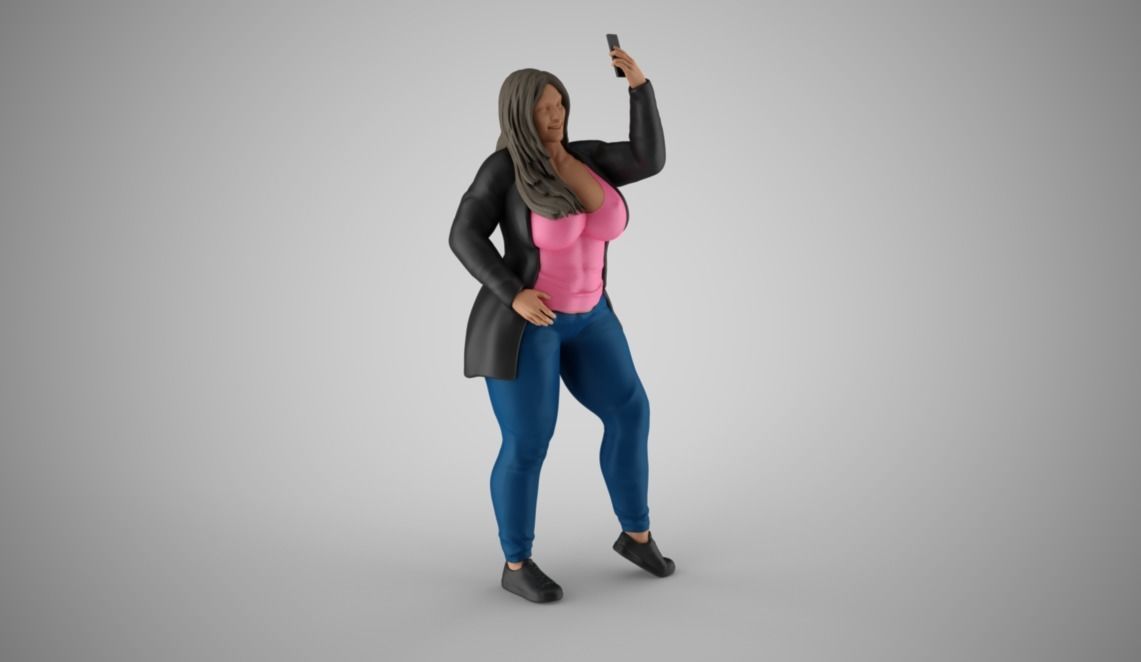 Girl Taking Photo 3D model 3D printable | CGTrader