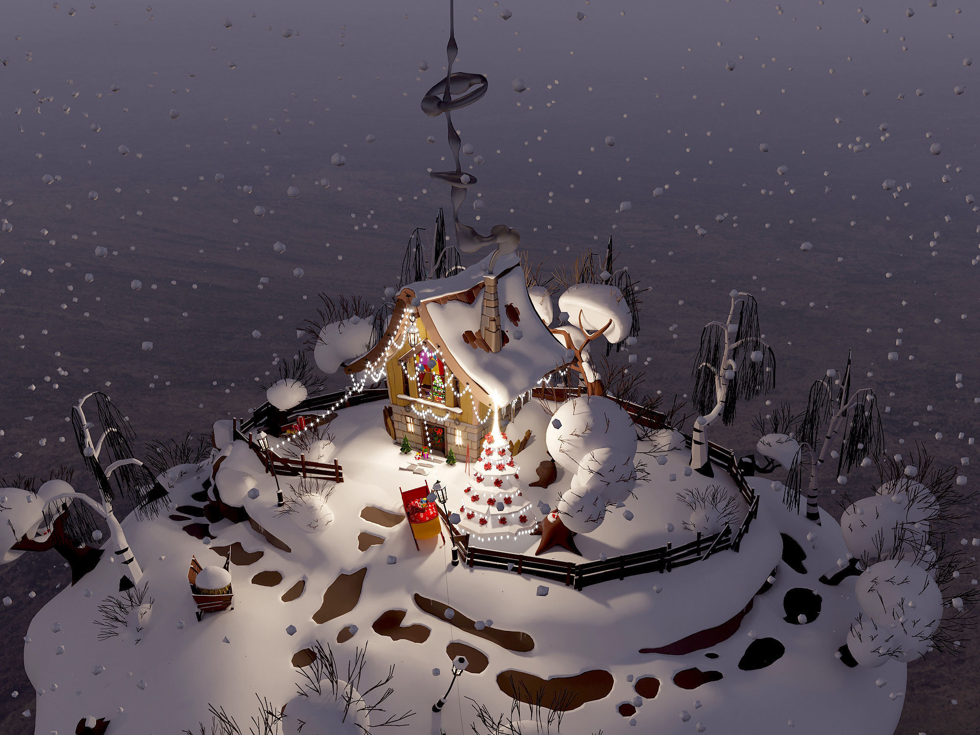 Merry Christmas 3D model | CGTrader