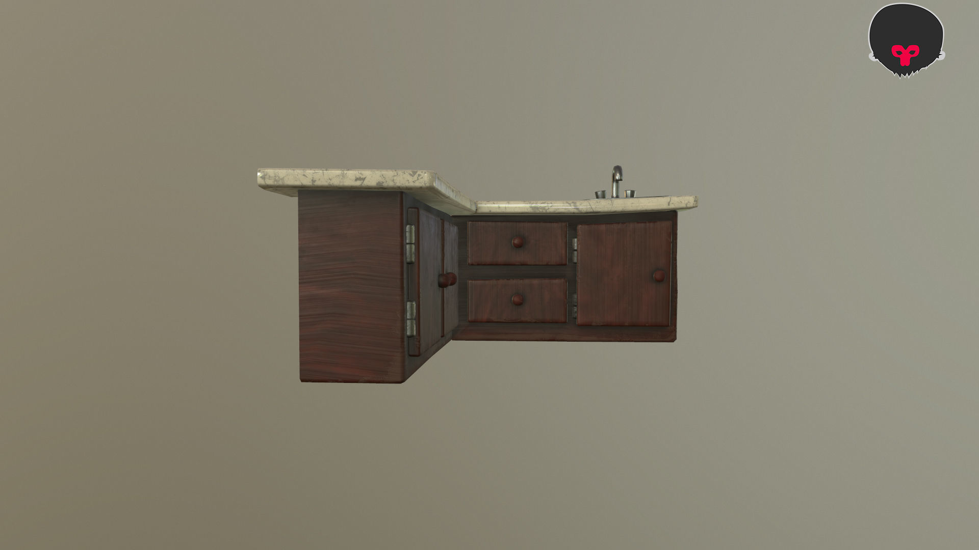 3D model Kitchen Counter VR / AR / low-poly | CGTrader