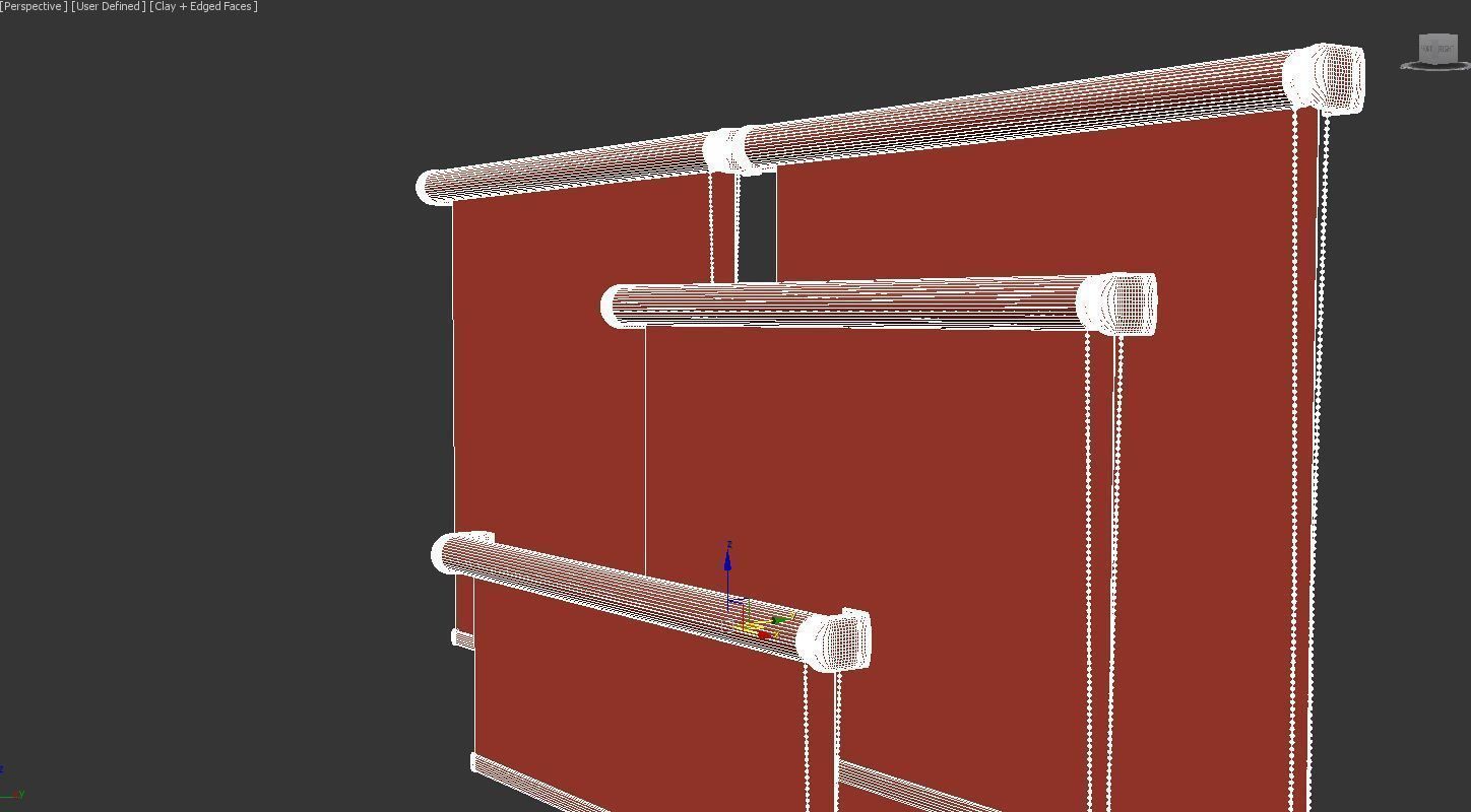 roller blind set 04 3D model | CGTrader