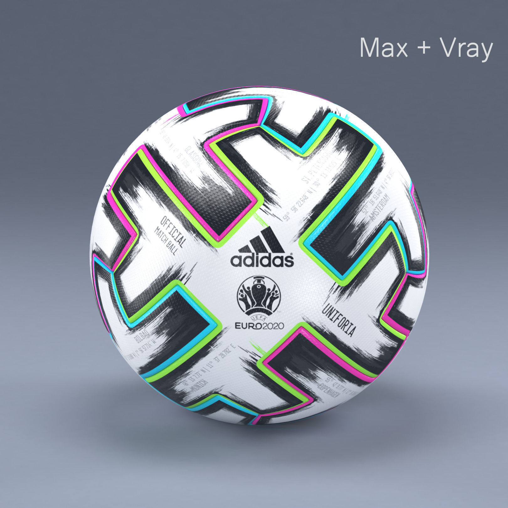 Uniforia 2020 - Official Euro Cup Match Ball - Adidas 3D model | CGTrader
