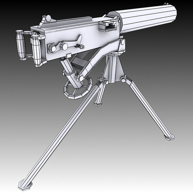 3D model Vickers Machine Gun VR / AR / low-poly | CGTrader