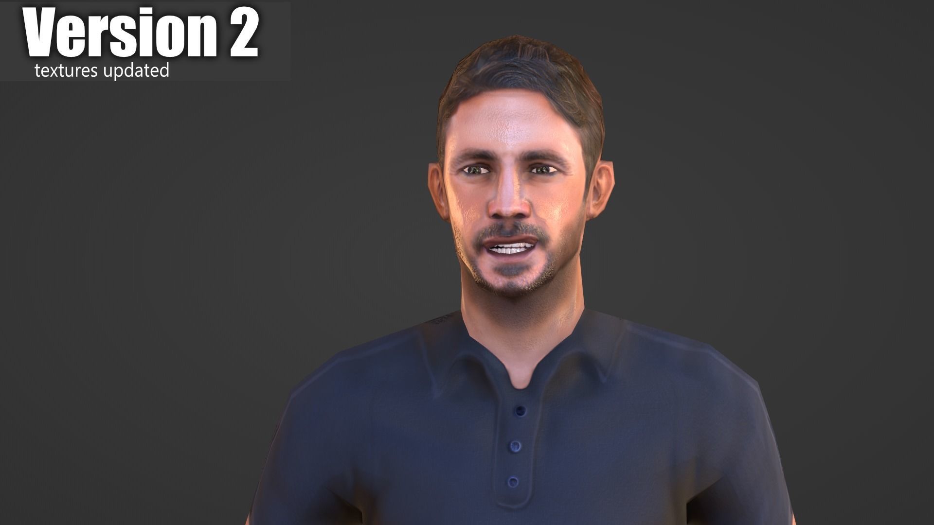 3D model Casual Man with Polo Shirt - With VRCHAT VISEMES VR / AR / low ...