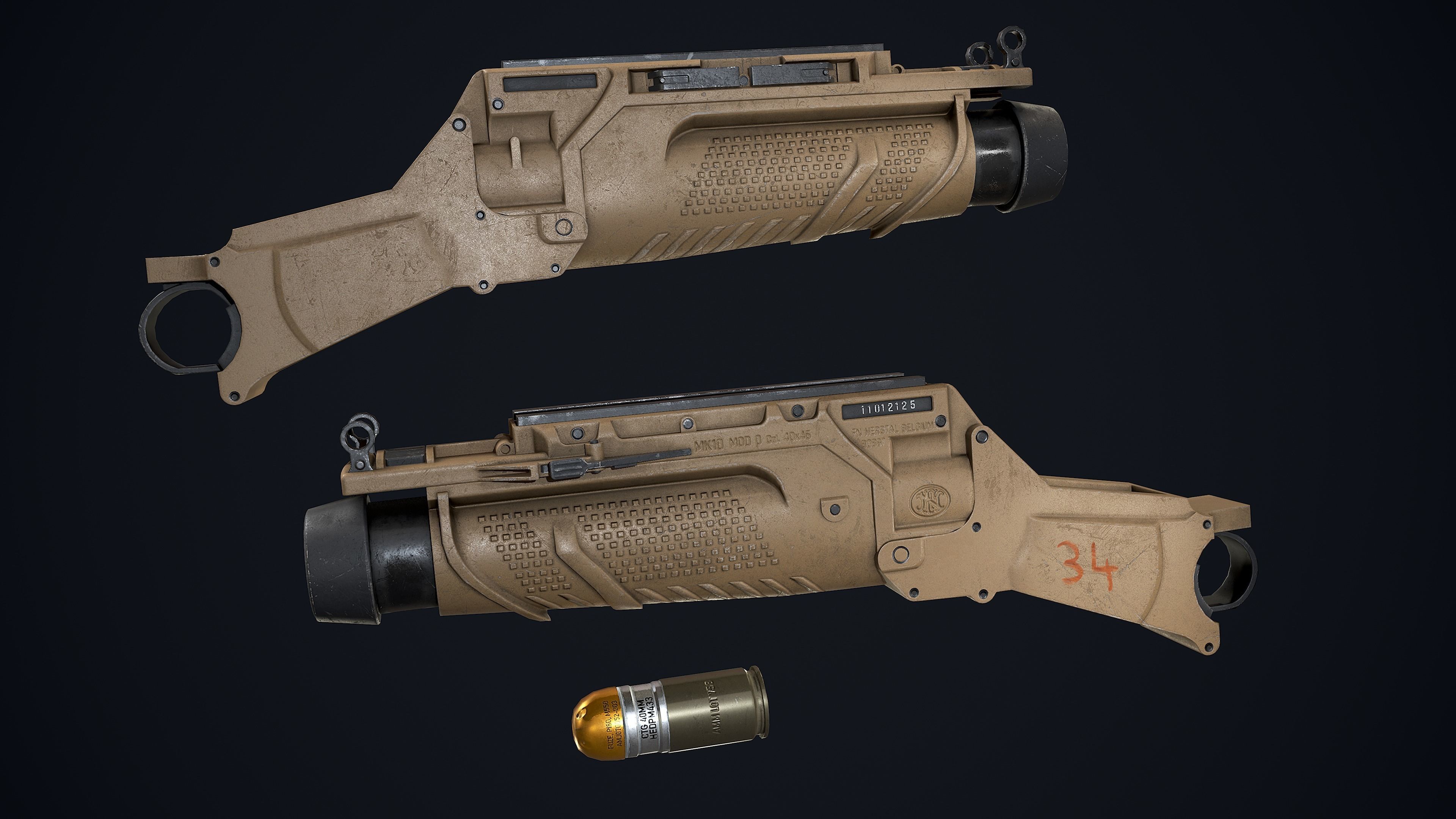 3D model FN SCAR-L-H - EGLM VR / AR / low-poly | CGTrader