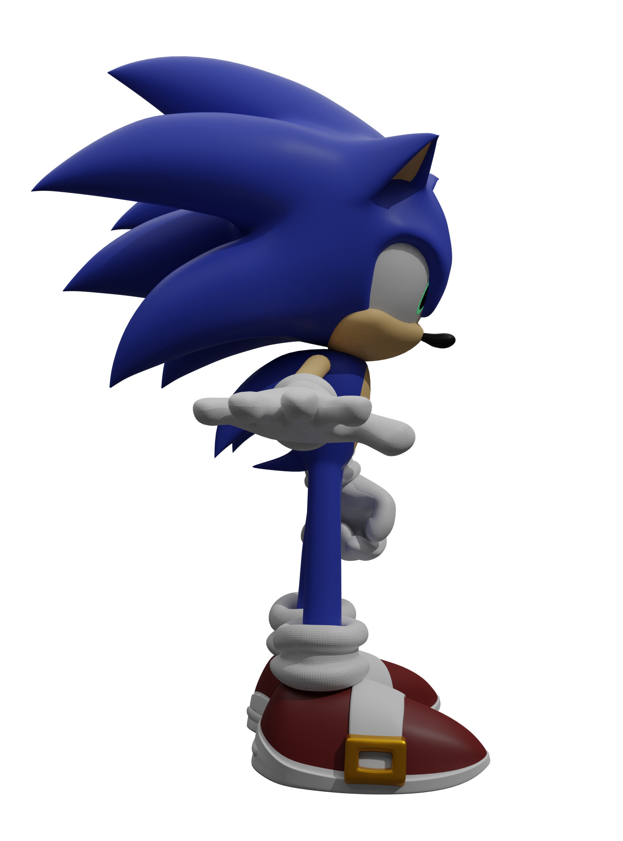 3D model Sonic Rigged VR / AR / low-poly rigged | CGTrader