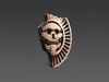 3D model Aztec stone disk with skull VR / AR / low-poly | CGTrader