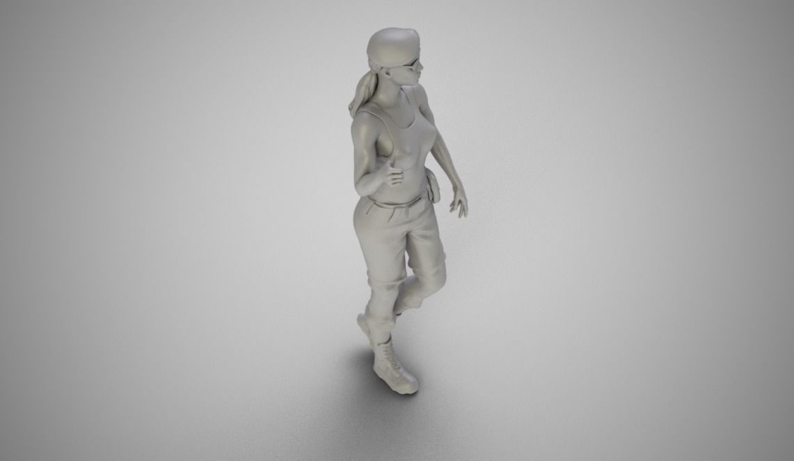 Soldier Girl 3D model 3D printable | CGTrader