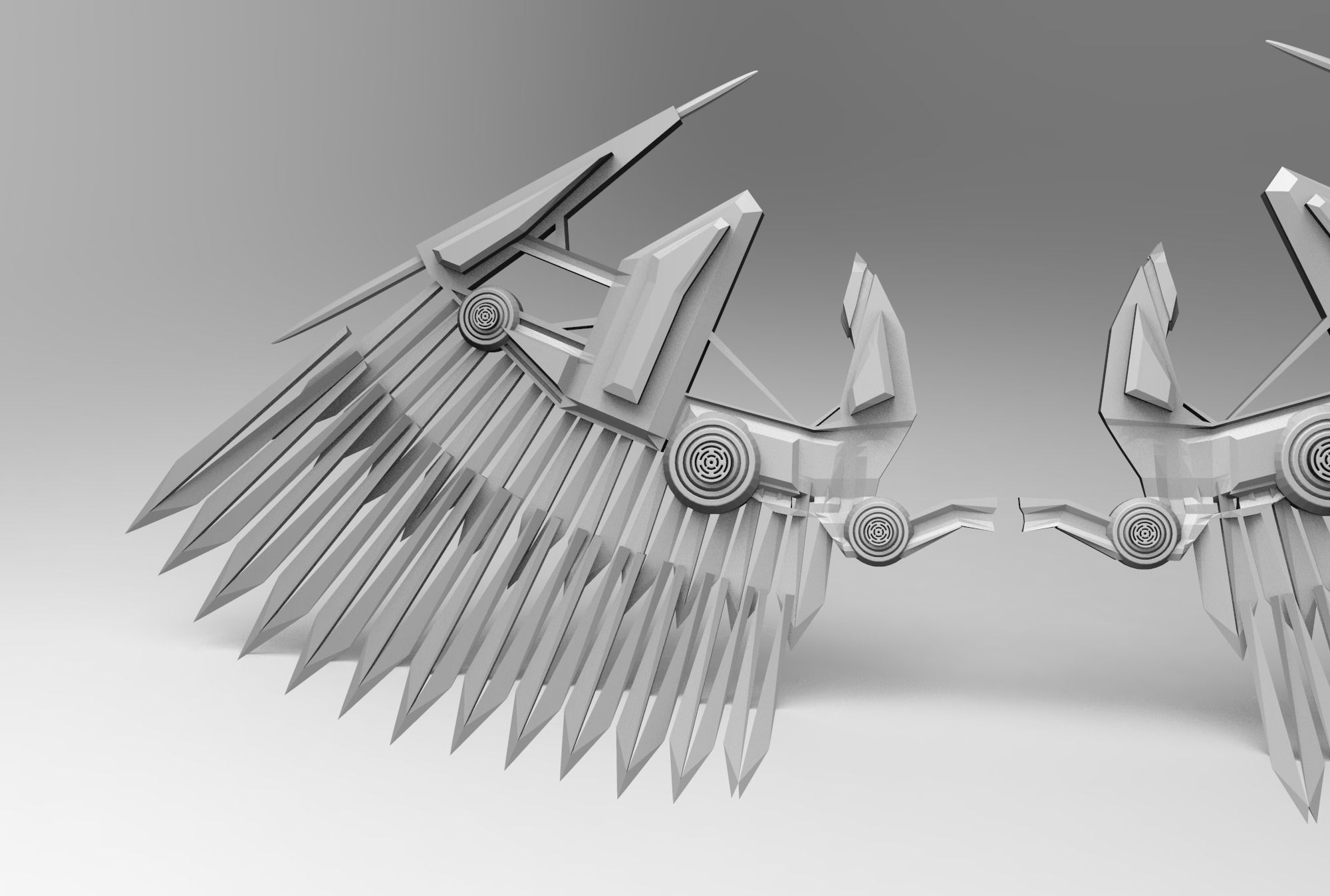 mech wings free 3D model | CGTrader