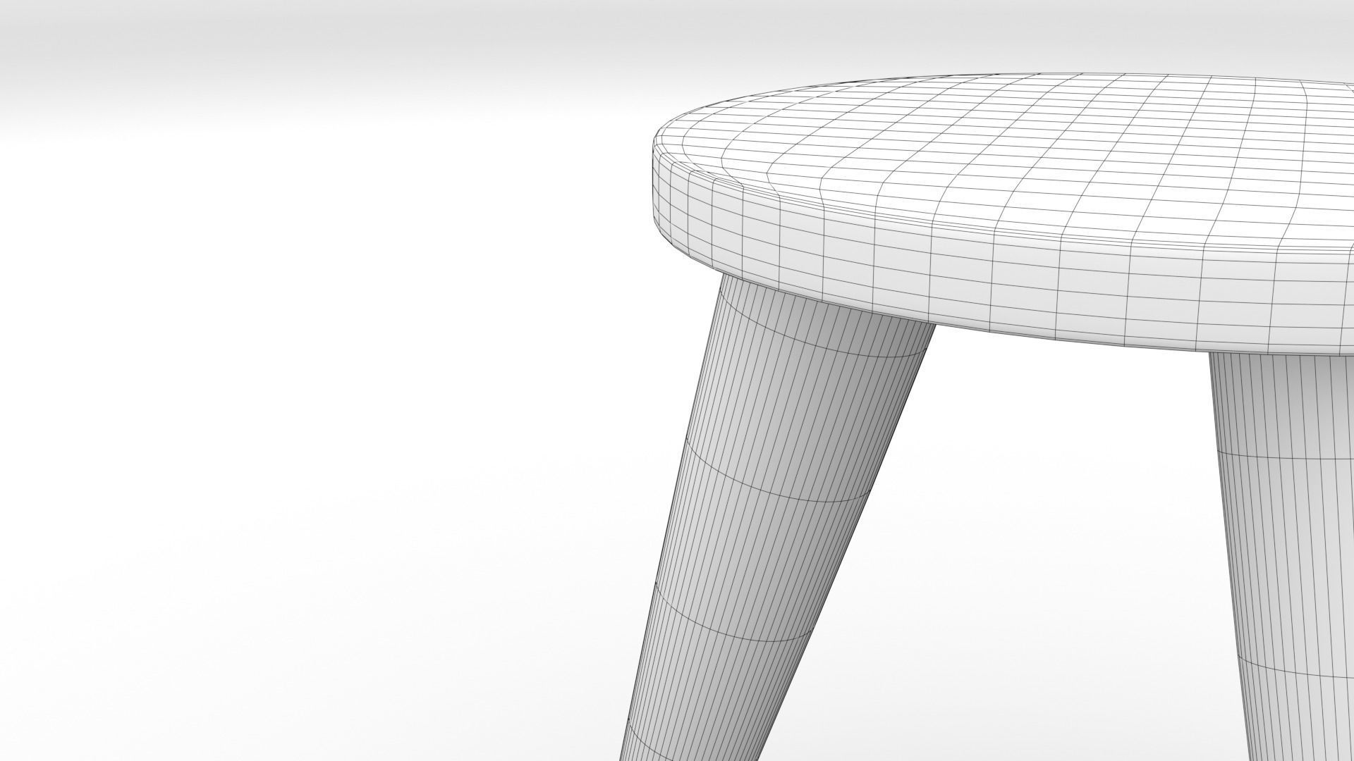 Three Legged Wooden Stool 3D model | CGTrader