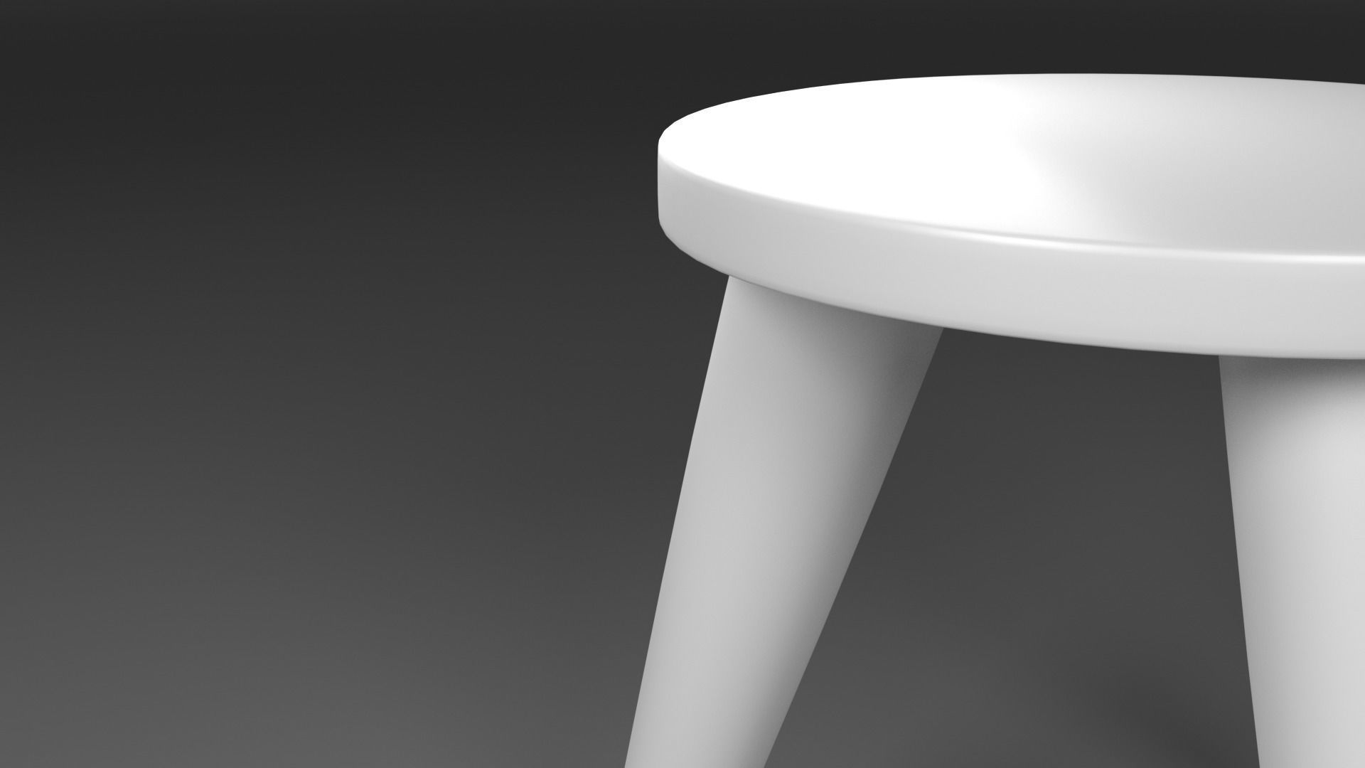 Three Legged Wooden Stool 3D model | CGTrader
