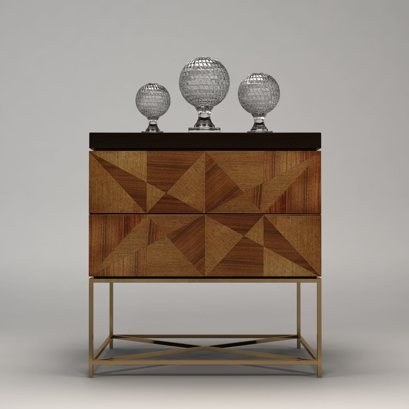 BAKER MILPA BEDSIDE CHEST LAURA KIRAR 3D model | CGTrader