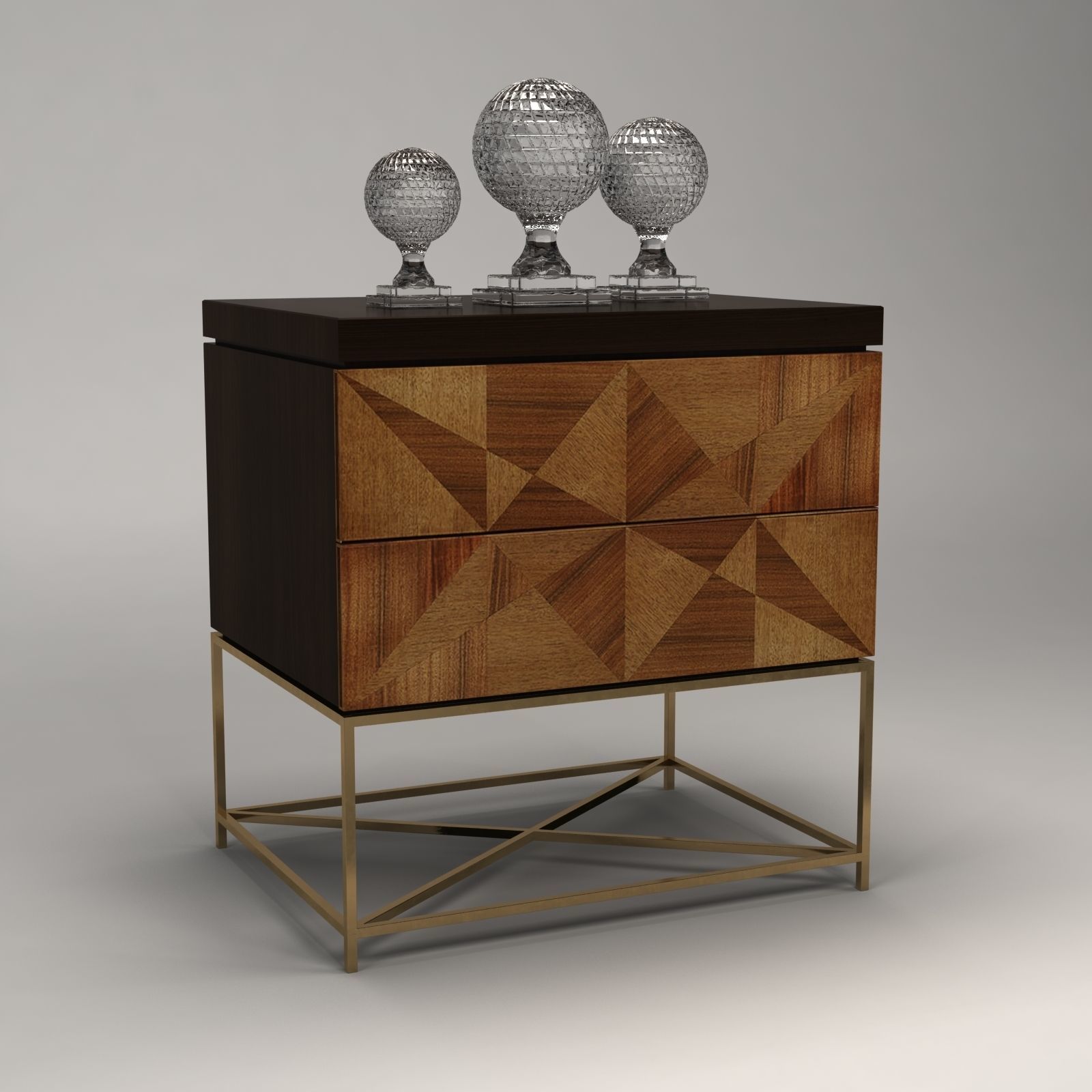 BAKER MILPA BEDSIDE CHEST LAURA KIRAR 3D model | CGTrader