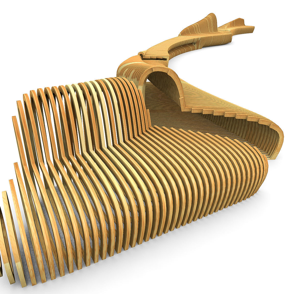 Parametric Bench 1 3D model | CGTrader