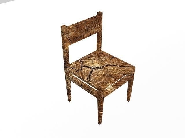 3D model Chair old low poly VR / AR / low-poly | CGTrader