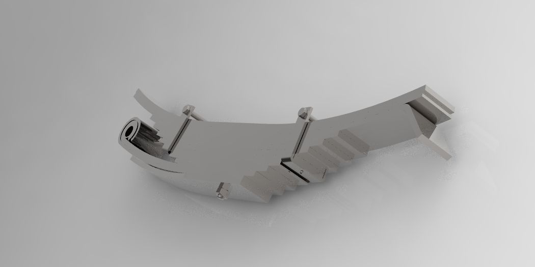 3D model Heavy-Duty Leaf Spring HK-2 for Robust Vehicles VR / AR / low ...