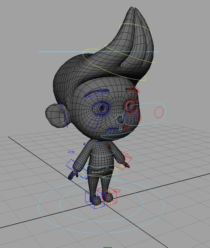 Little boy rig 3D model rigged | CGTrader